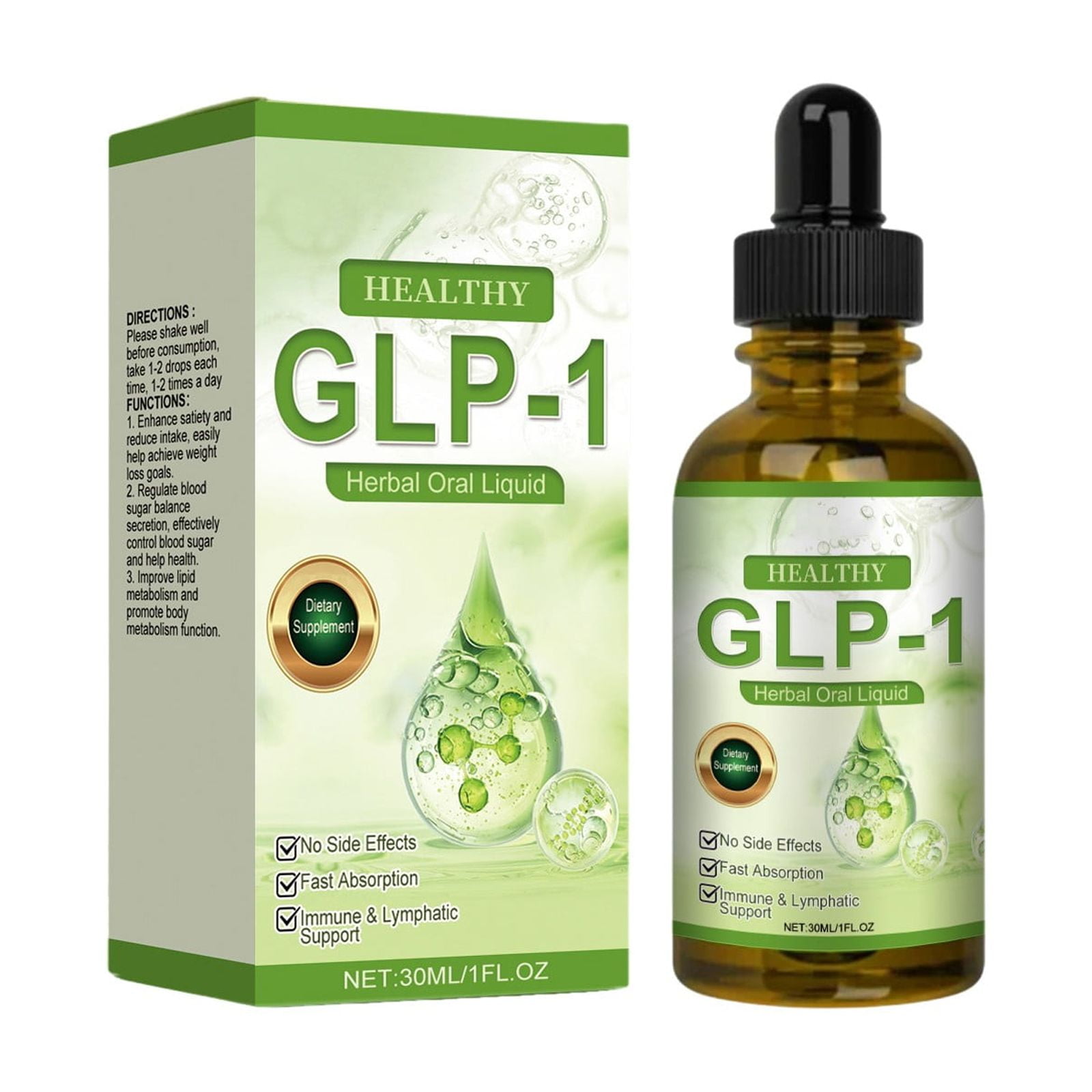 GLP-1 Herbal Liquid, Natural Advanced Body Care Liquids Drop - Walmart.com