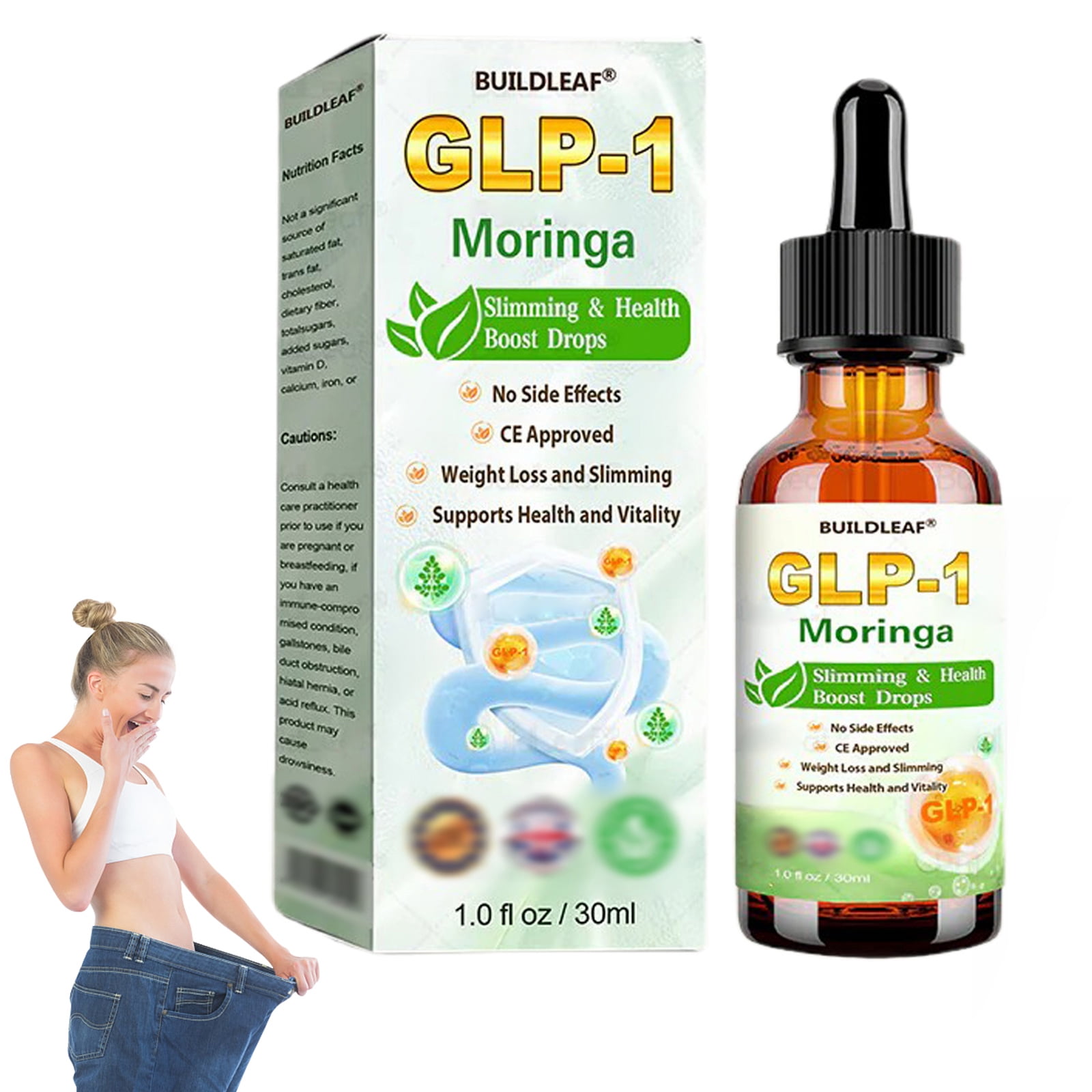 GLP-1 Moringa Drops Advanced Plant-Based Formula with Holistic Health Benefits for Women and Men ...
