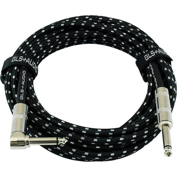 GLS Audio Instrument Cable-Amp Cord-Straight to Right Angle 1/4 "-Grey ...
