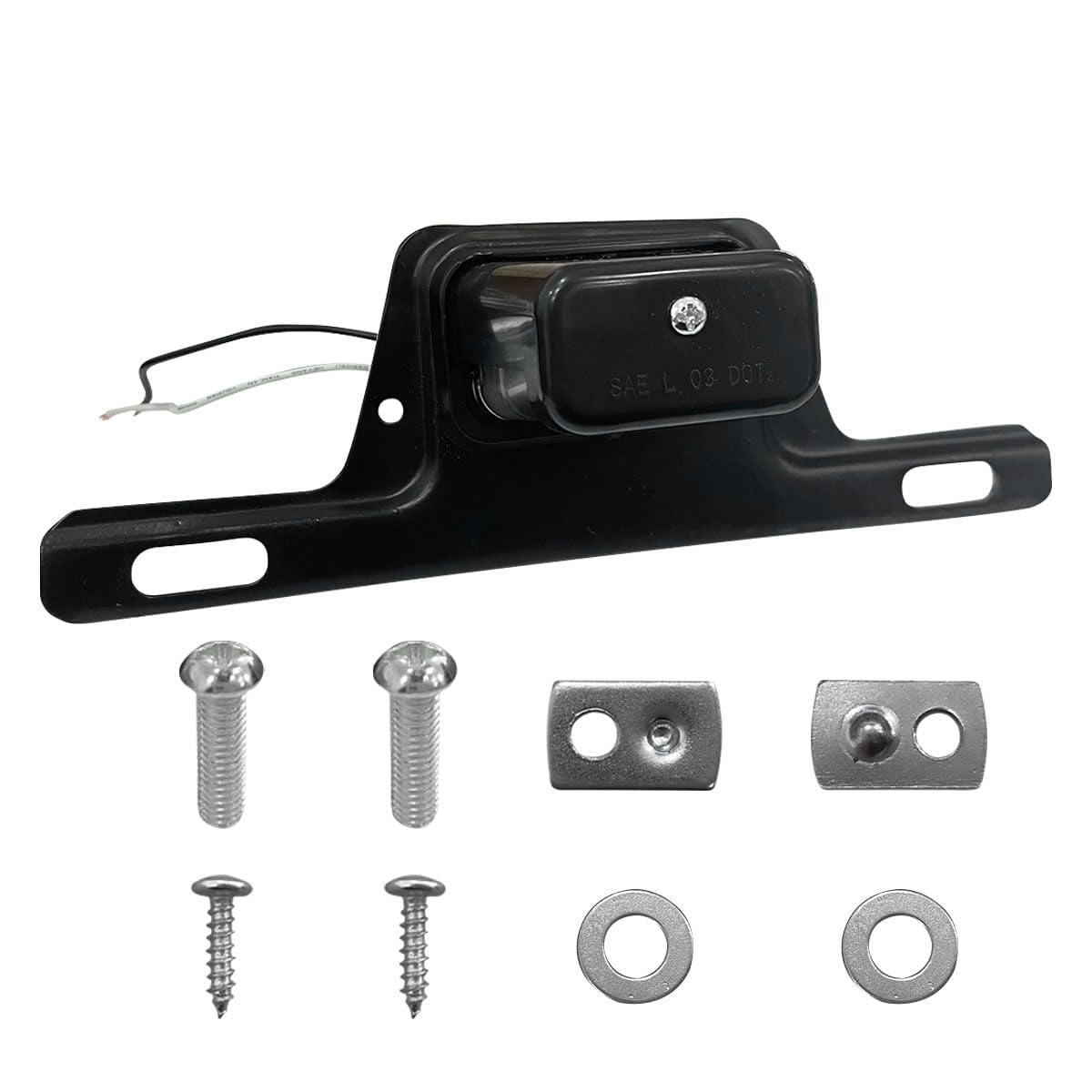 GLSOWEE 12V DC LED KEF16 Chrome Boat Trailer License Plate Light ...