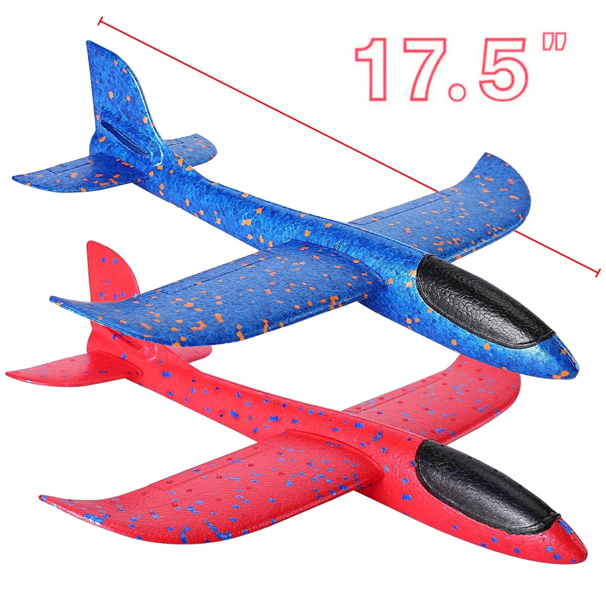 GLUAAE Glider Plane Toys, 17.5" Large Throwing Foam Airplane, Dual ...