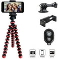GLUAAE Bendable Smartphone Mount, Travel Tripod Stand with Remote for ...