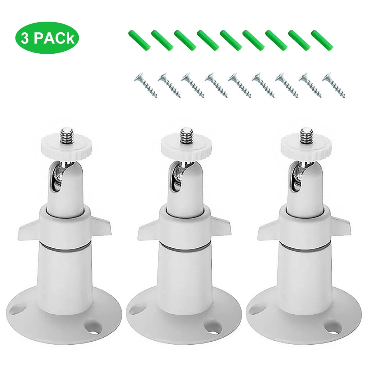 GLUAAE Security Camera Wall Mount(3 Pack), Adjustable Indoor/Outdoor ...
