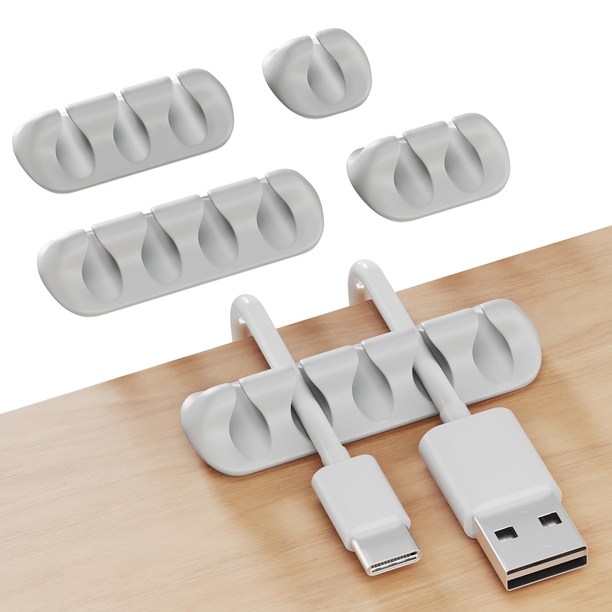 GLUIT Adhesive Desktop Cable Organizer Versatile Cord Holders Wire ...
