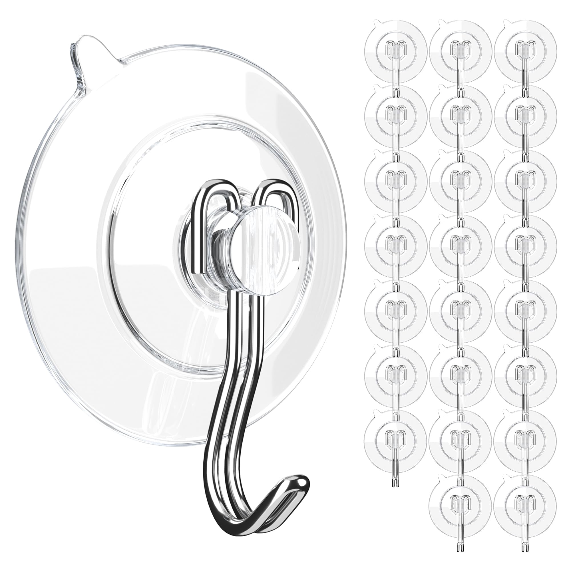 GLUIT Suction Cup Hooks - Wall Hangers for All Purposes Stainless Steel ...