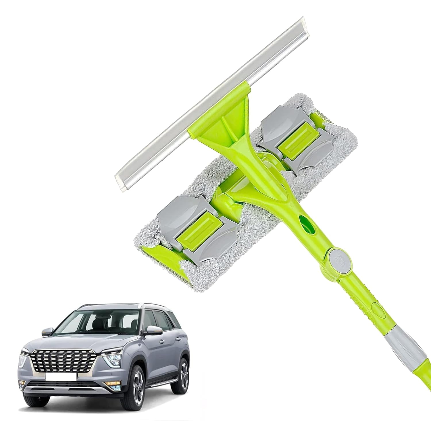 GLUN Car Window Mop with Glass Cleaner Squeeze Wiper 2 in 1 Mop ...
