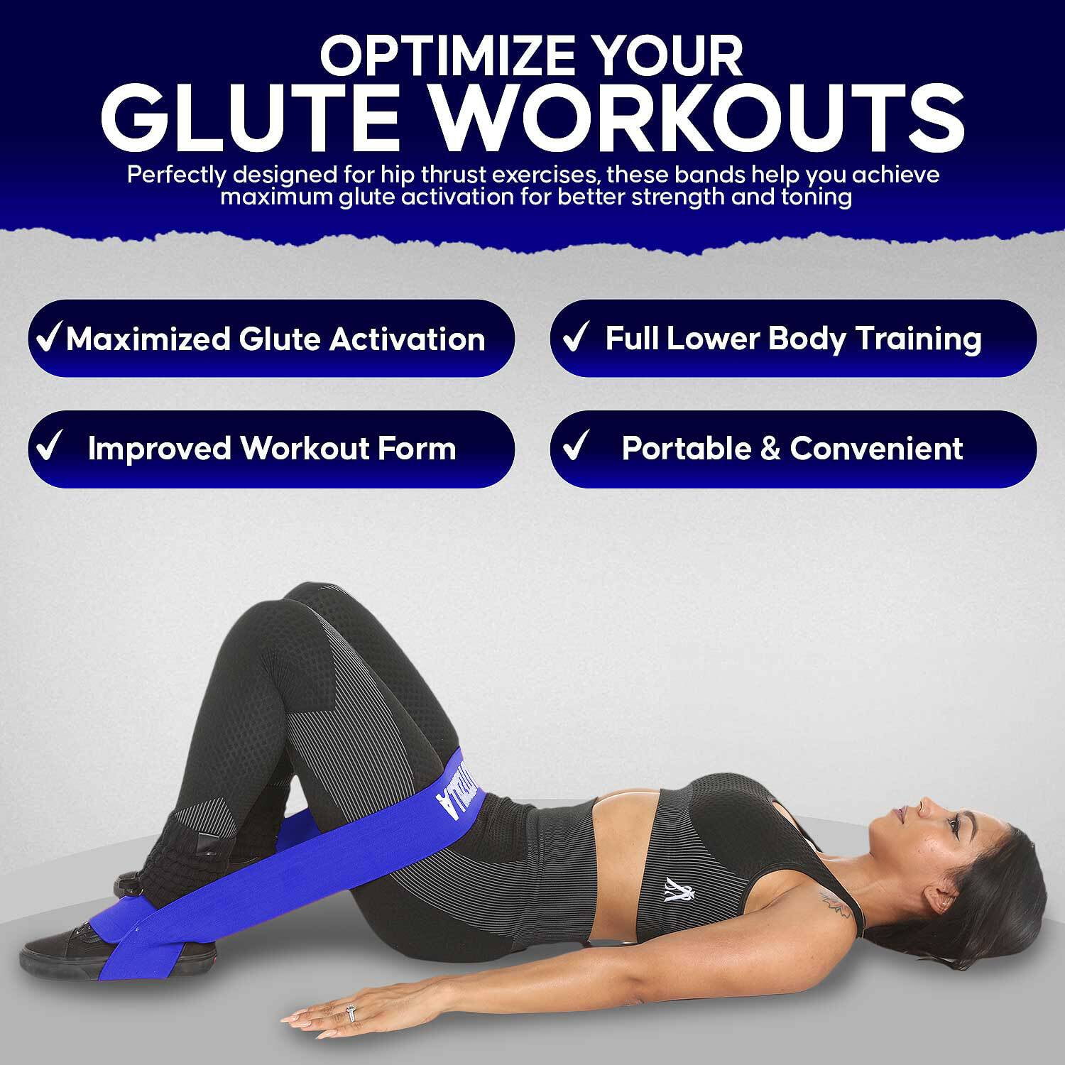 GLUTEZILLA Patented Hip Thrust Glute Workout Resistance Band - Walmart.com