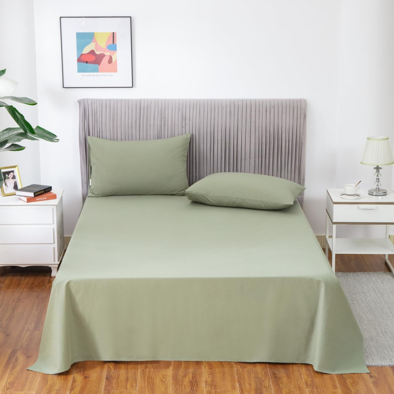 GLUYOHEY Grounding Flat Sheet Twin Size (66"x96") Conductive Silver ...