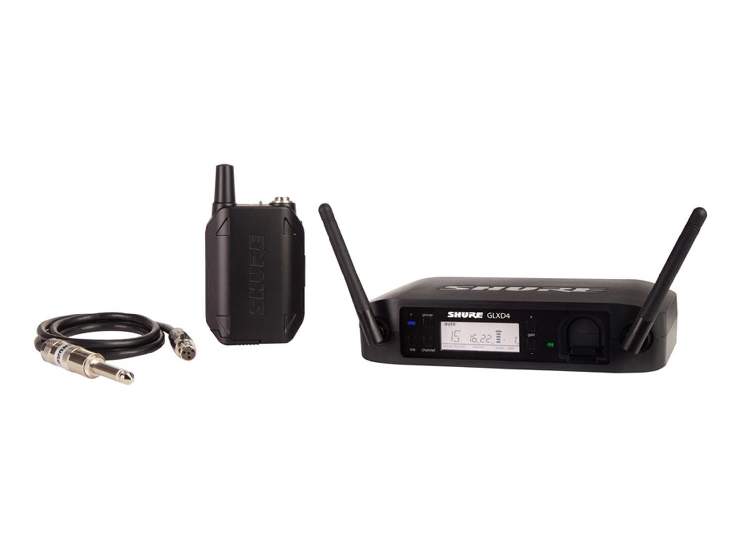 GLXD14 Wireless Receiver System with GLXD1 Bodypack Transmitter and WA302 Instrument Cable ...