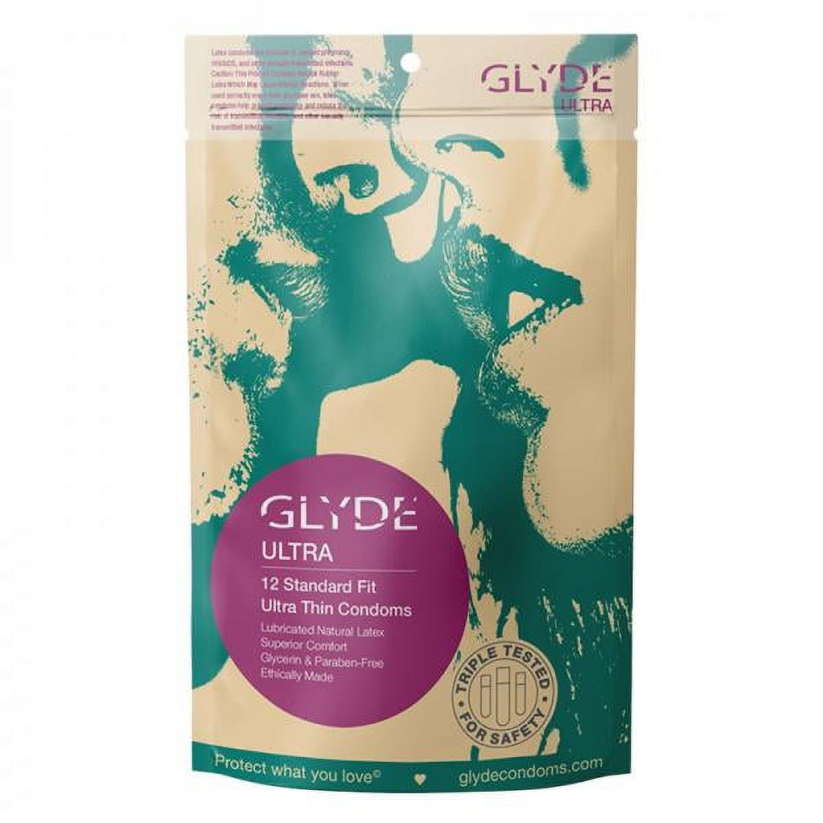 GLYDE ULTRA Standard Fit Condoms, 12 Count, Ultra-Thin, Vegan, Non ...