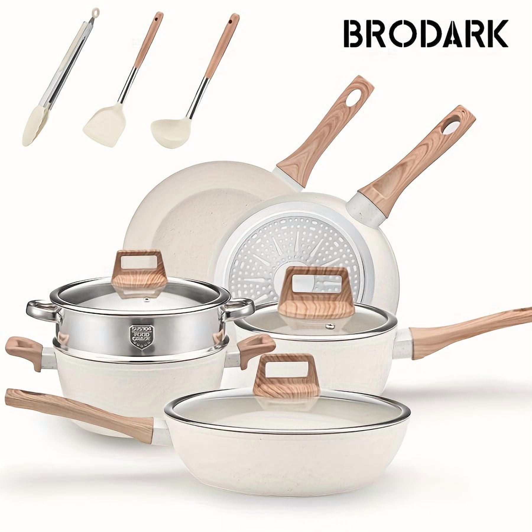 GLZ'HOME 12-piece Kitchen Cookware Set, Cooking Set, Pot And Pan Set ...