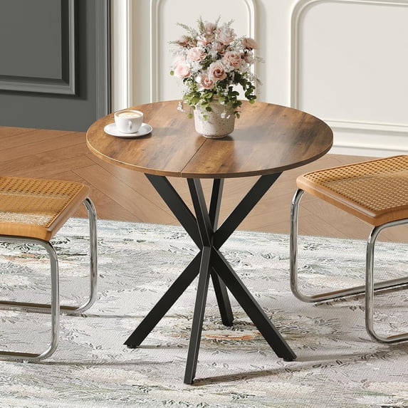 GLZ'HOME 31.5" Small Round Dining Table for 2-4, Round Kitchen Table ...