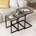 GLZ'HOME Nesting Coffee Tables Set of 3, Rectangular Nesting Center ...
