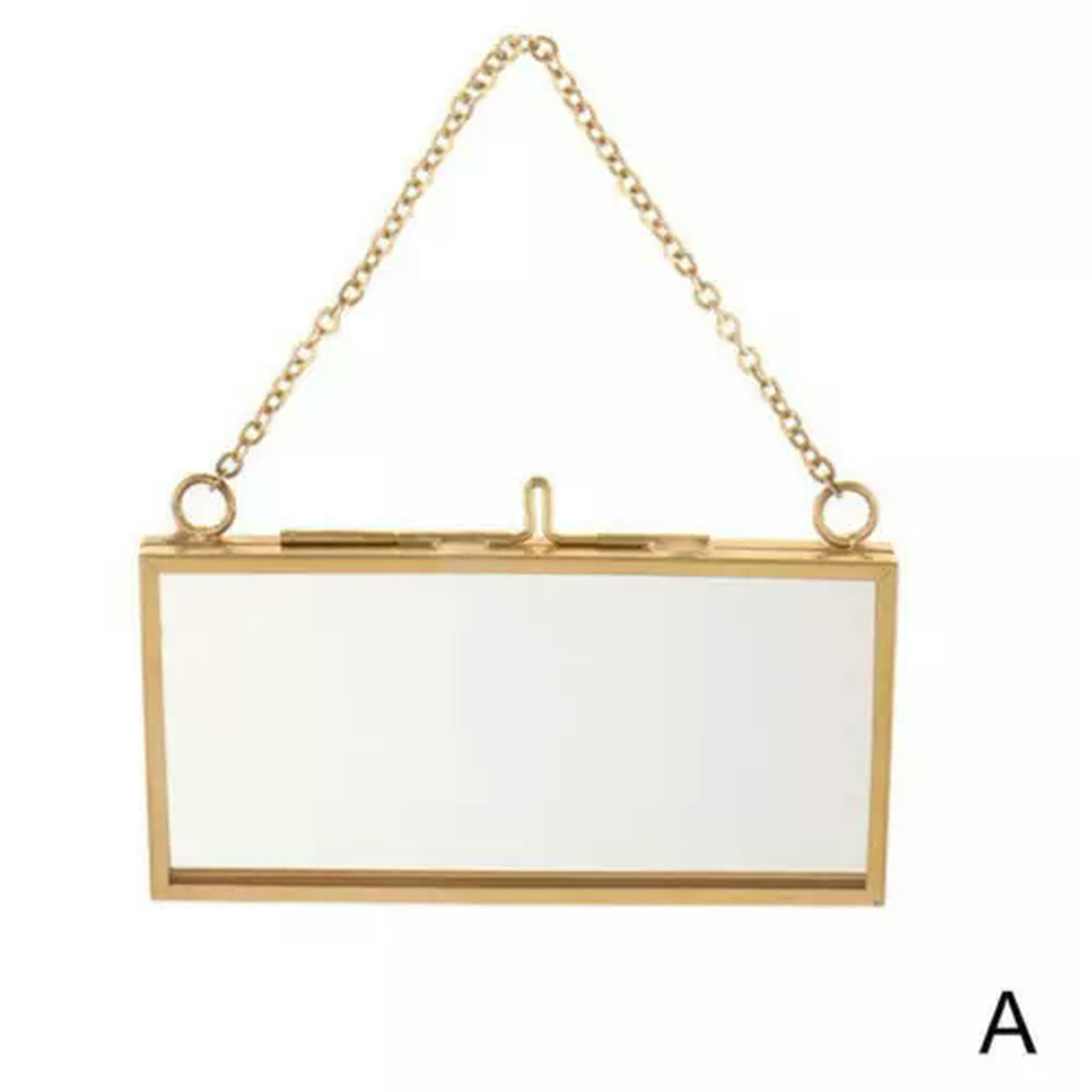 GLZMDL1 1* Double Sided Hanging Glass Display Frame For Photo DIY ...