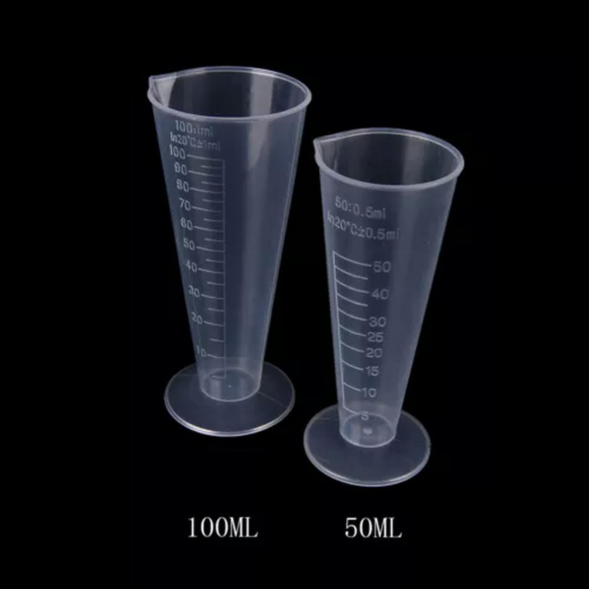 GLZMDL1 50ml 100ml Plastic Beaker Graduated Measuring Cup for Lab ...