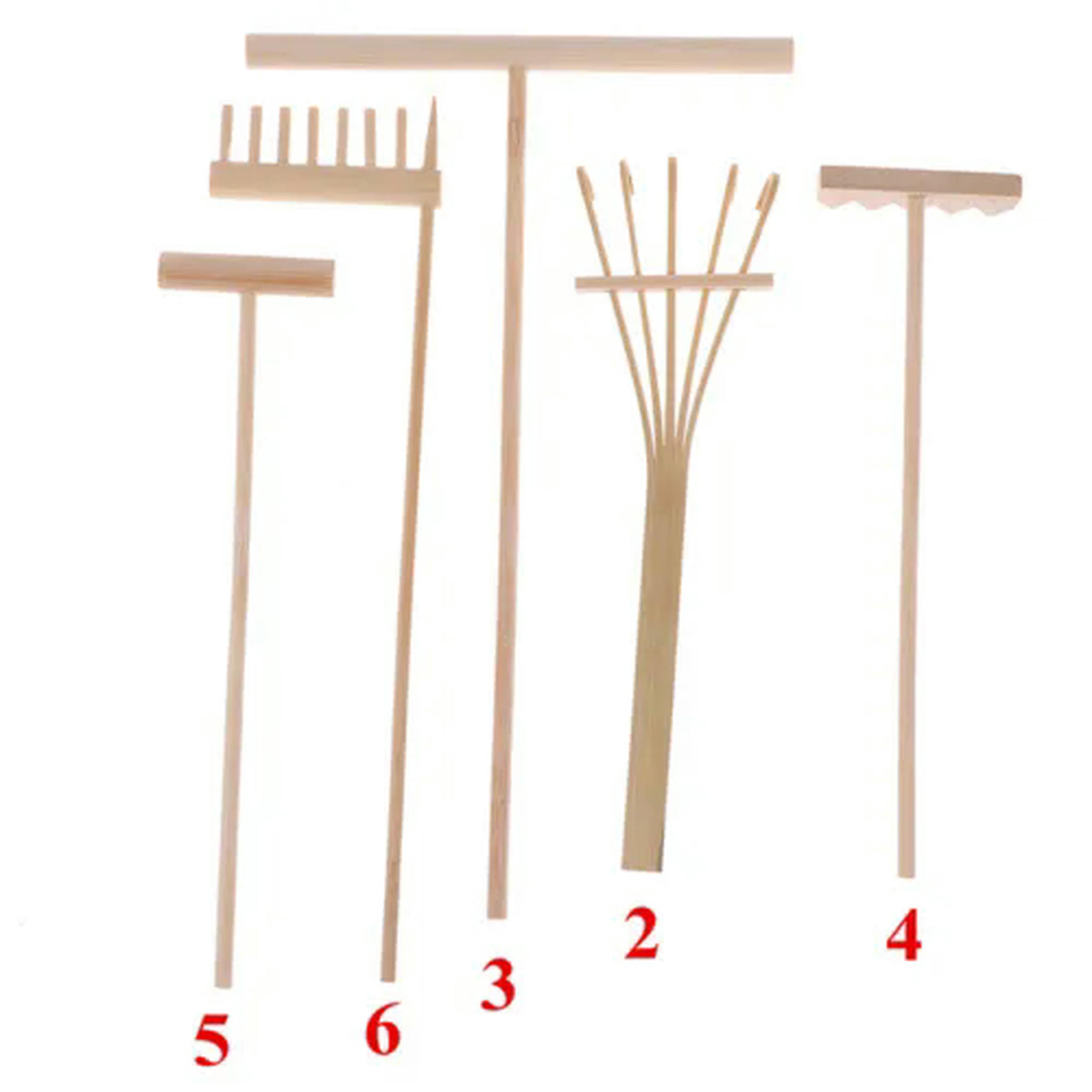 GLZMDL1 5Pcs Bamboo Rake for Zen Garden Sand Tabletop Meditation Feng ...