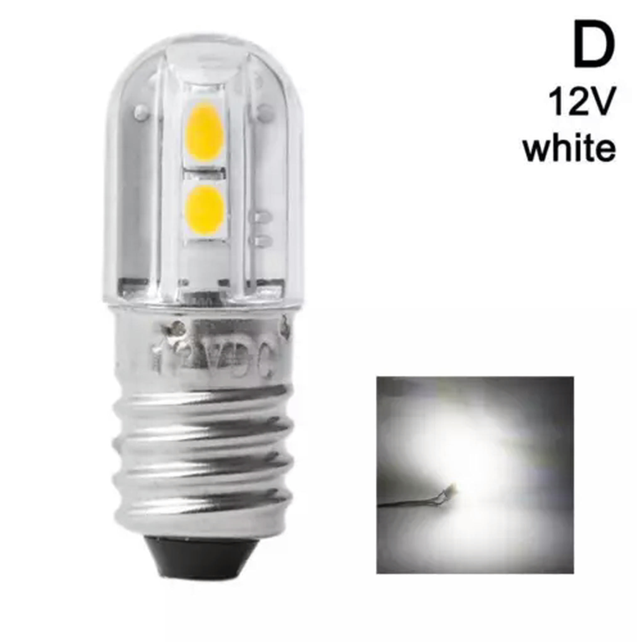 GLZMDL1 6V 12V E10 Screw Base Torch Bulb Lamp White/ Warm-6V-White ...