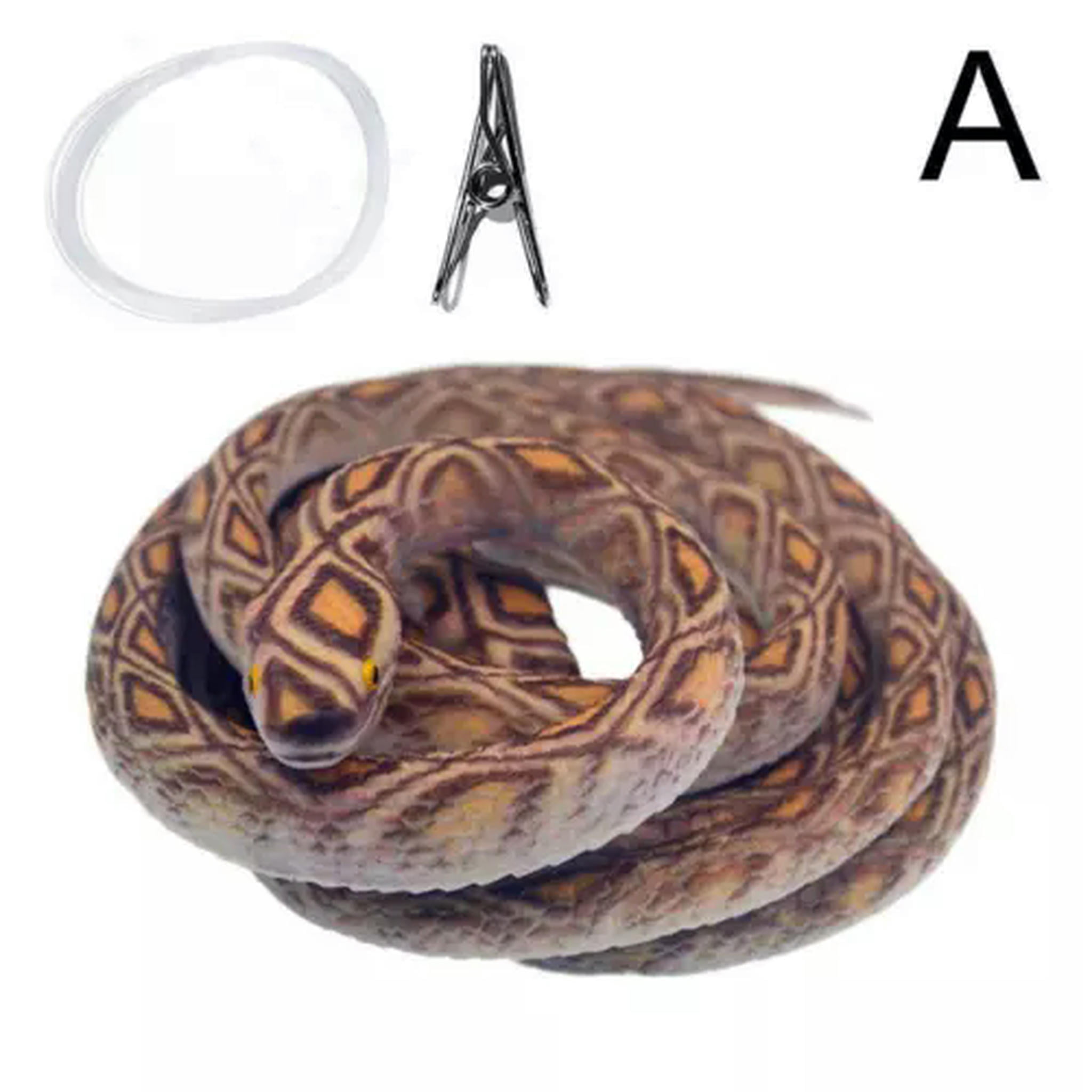 GLZMDL1 70cm Fake Large Rubber Snake Realistic Lifelike Scare Prank Gag ...