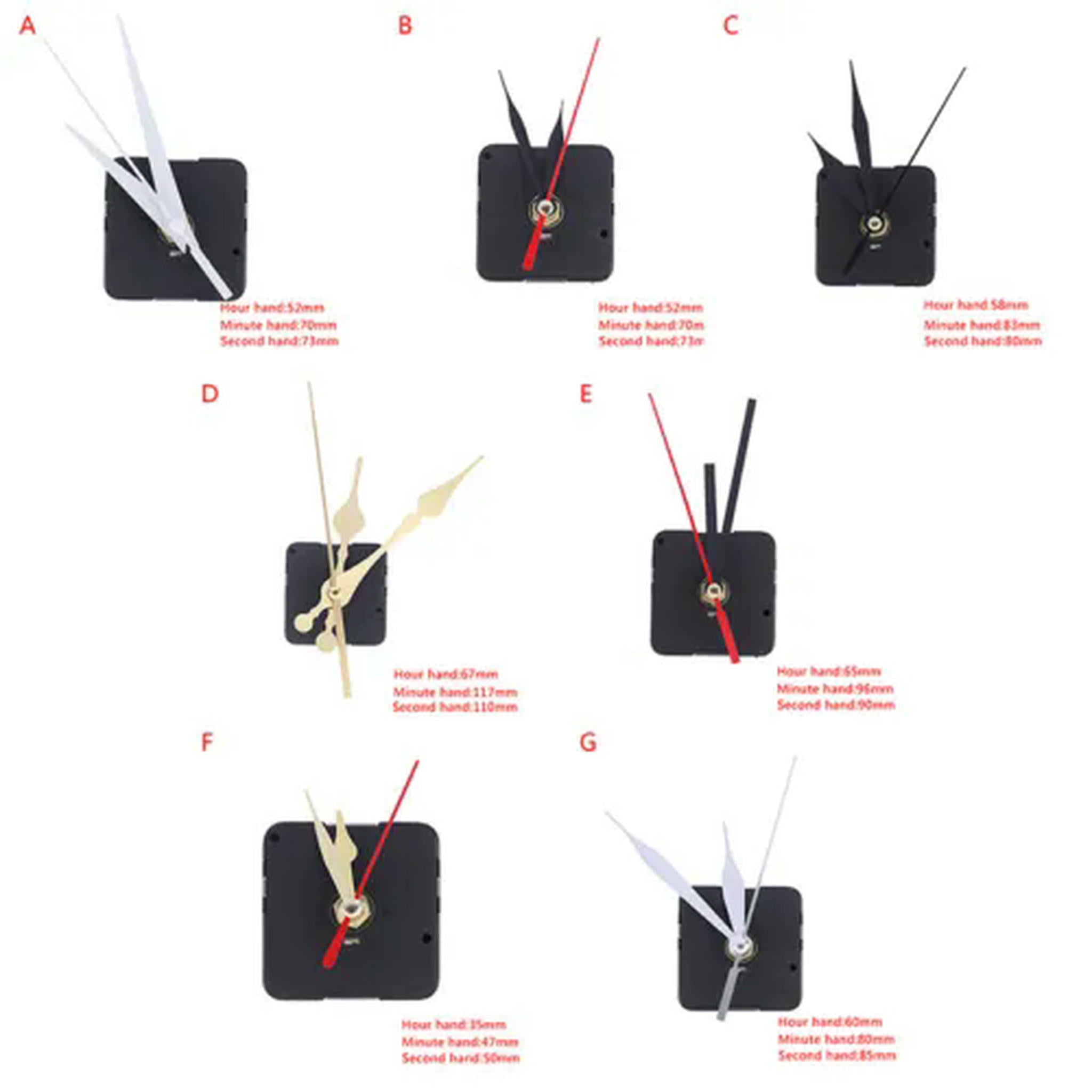 GLZMDL1 DIY Replacement Wall Clock Quartz Movement Mechanism Fittings ...