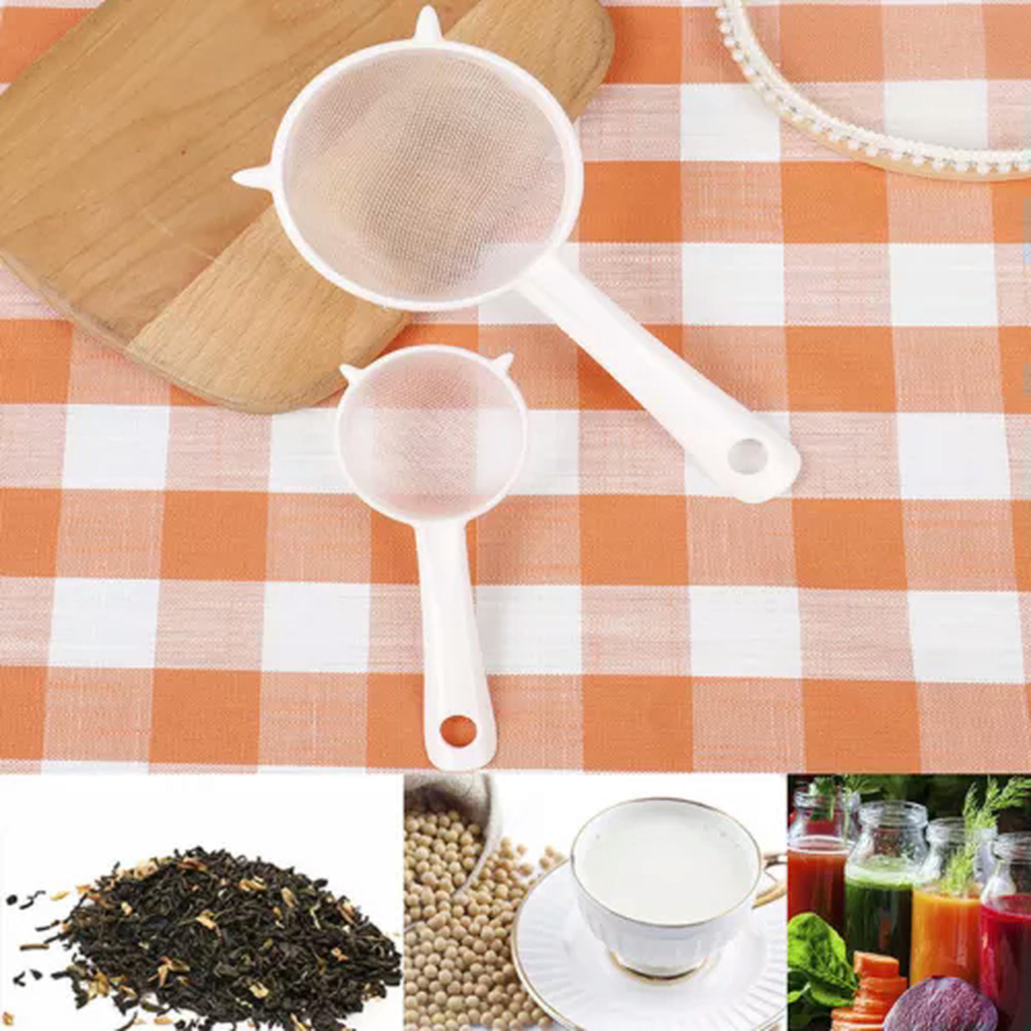 GLZMDL1 Kitchen Handheld Plastic Screen Mesh Tea Leaf Strainer Flour ...