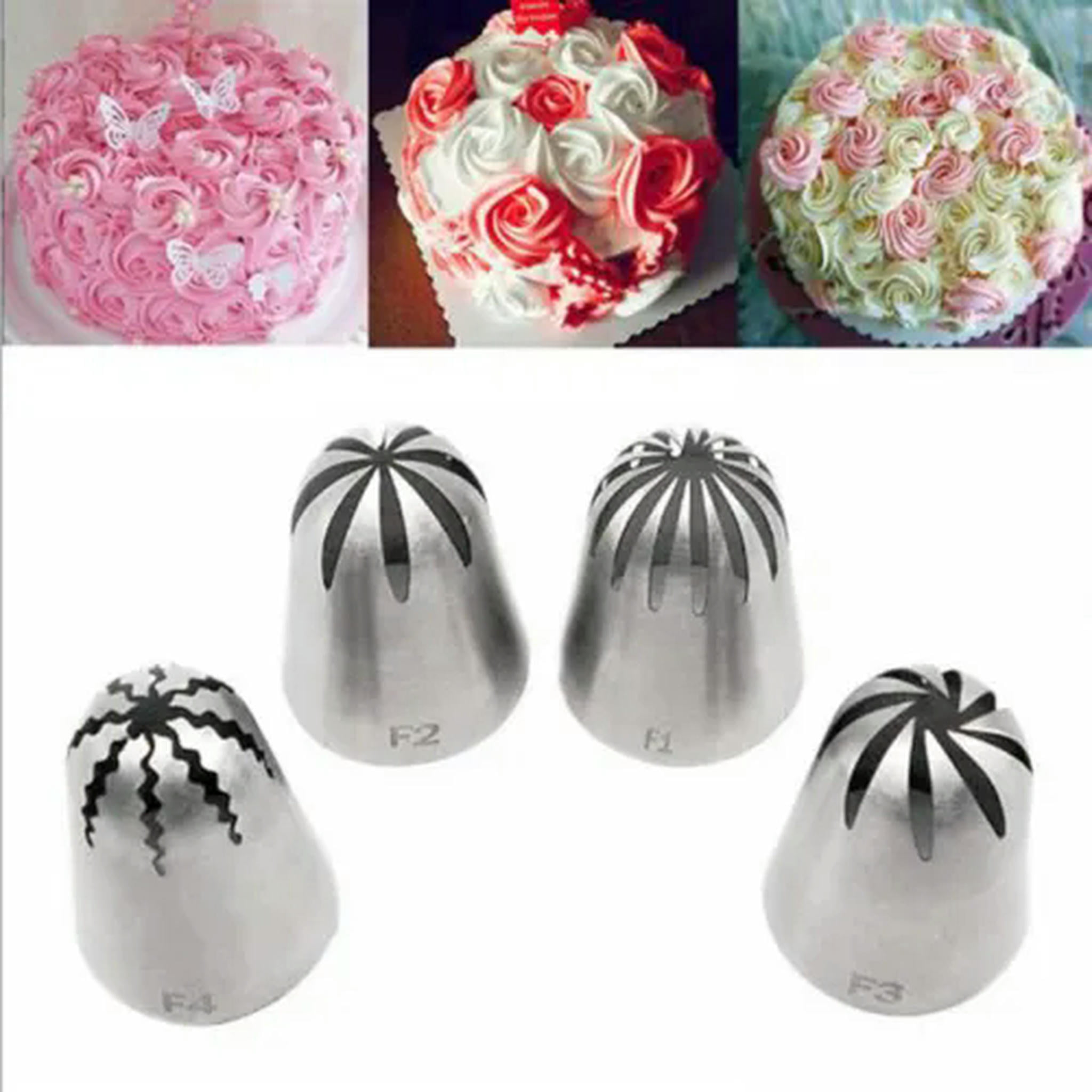 GLZMDL1 Large Size Rose Flower Cream Icing Piping Nozzle Stainless ...
