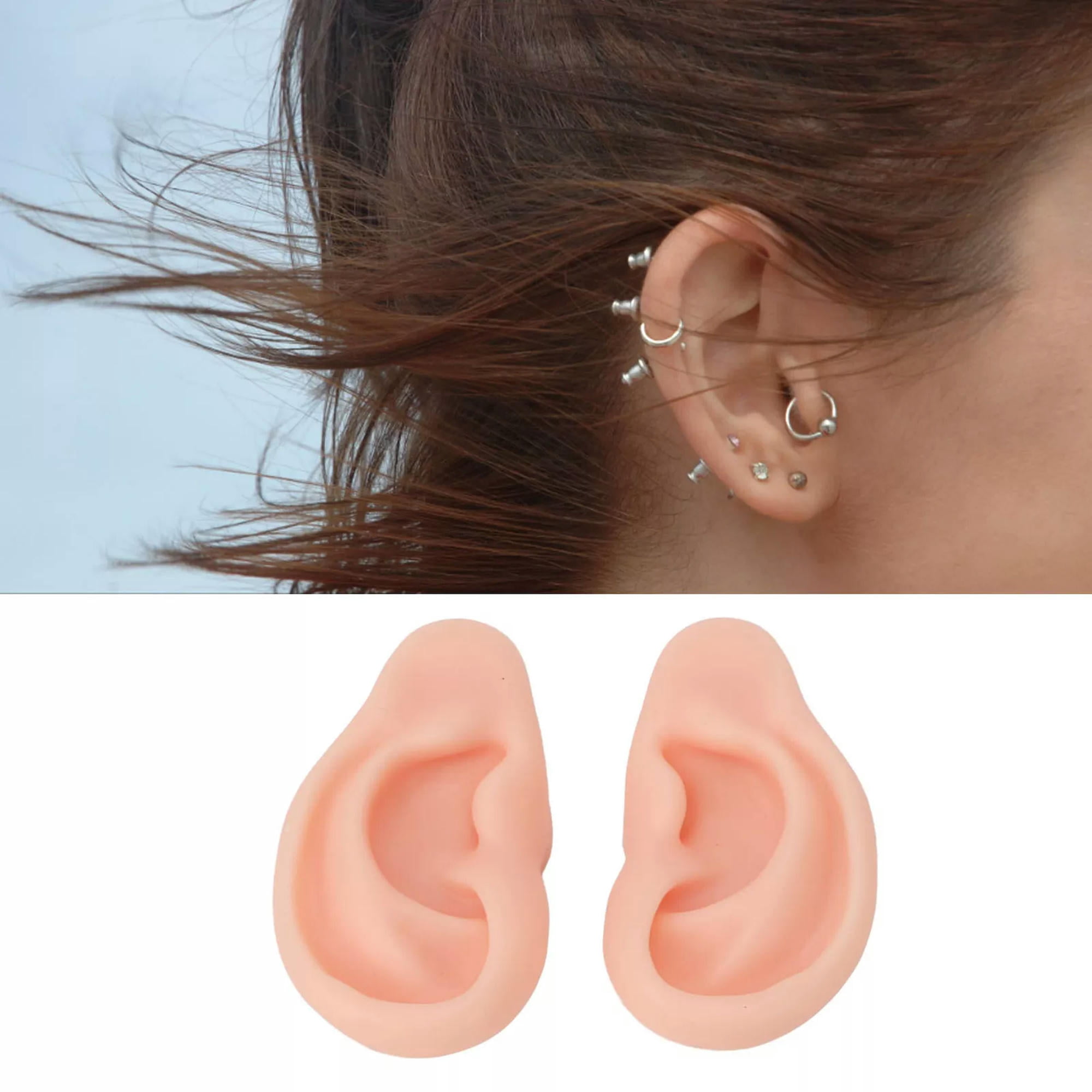 GLZMDL1 (Light Skin Color)Artificial Ear Model Silicone Human Ear Model ...