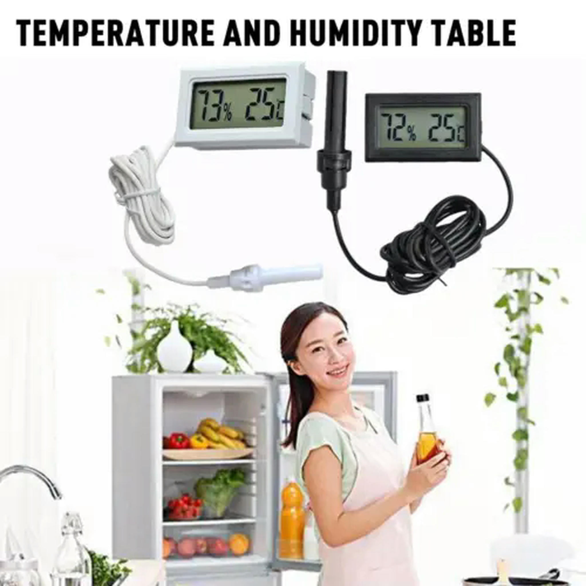 GLZMDL1 Mini Thermometer Hygrometer Hygrometer-Black - Walmart.com