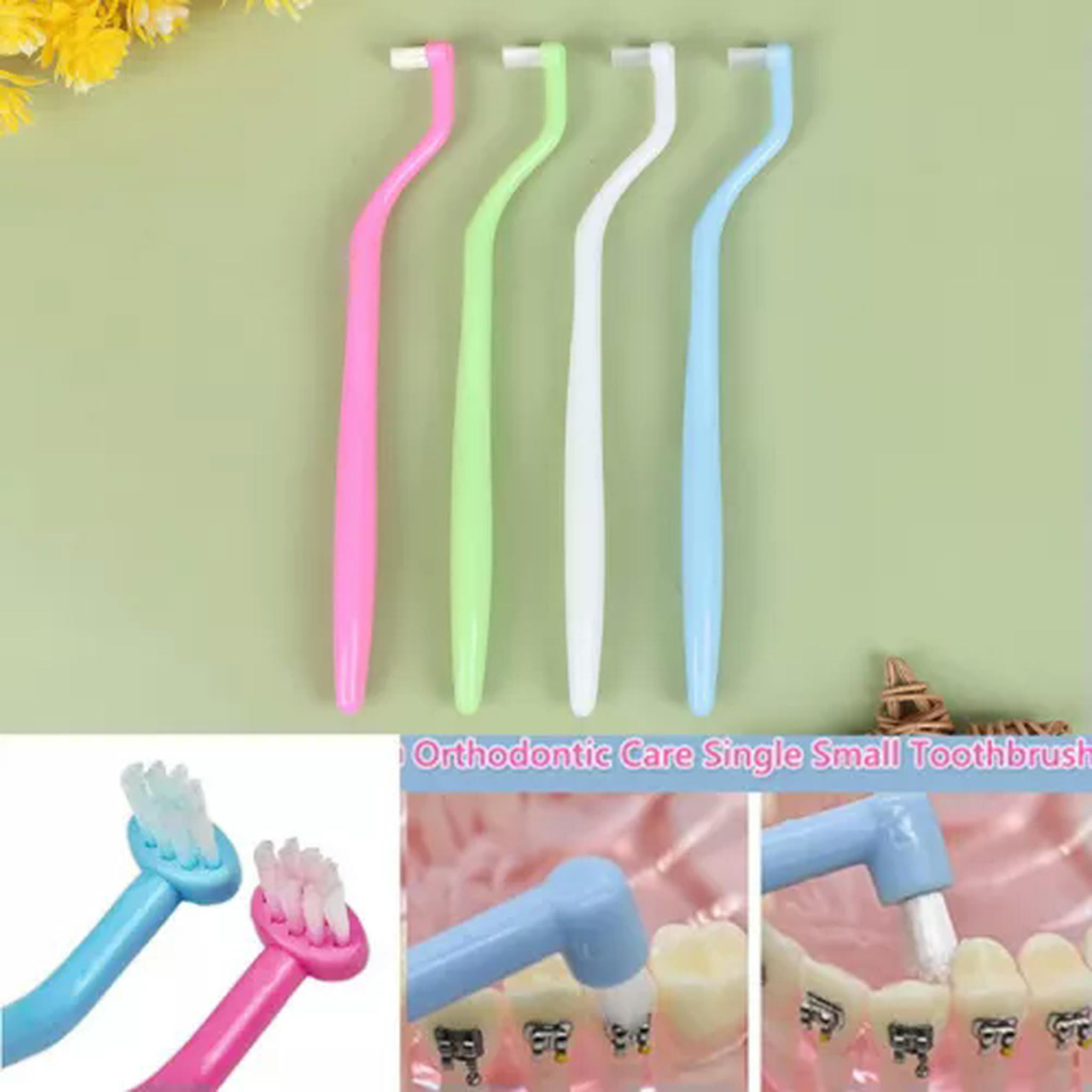 GLZMDL1 Teeth Orthodontic Wisdom Toothbrush Decayed Interdental ...