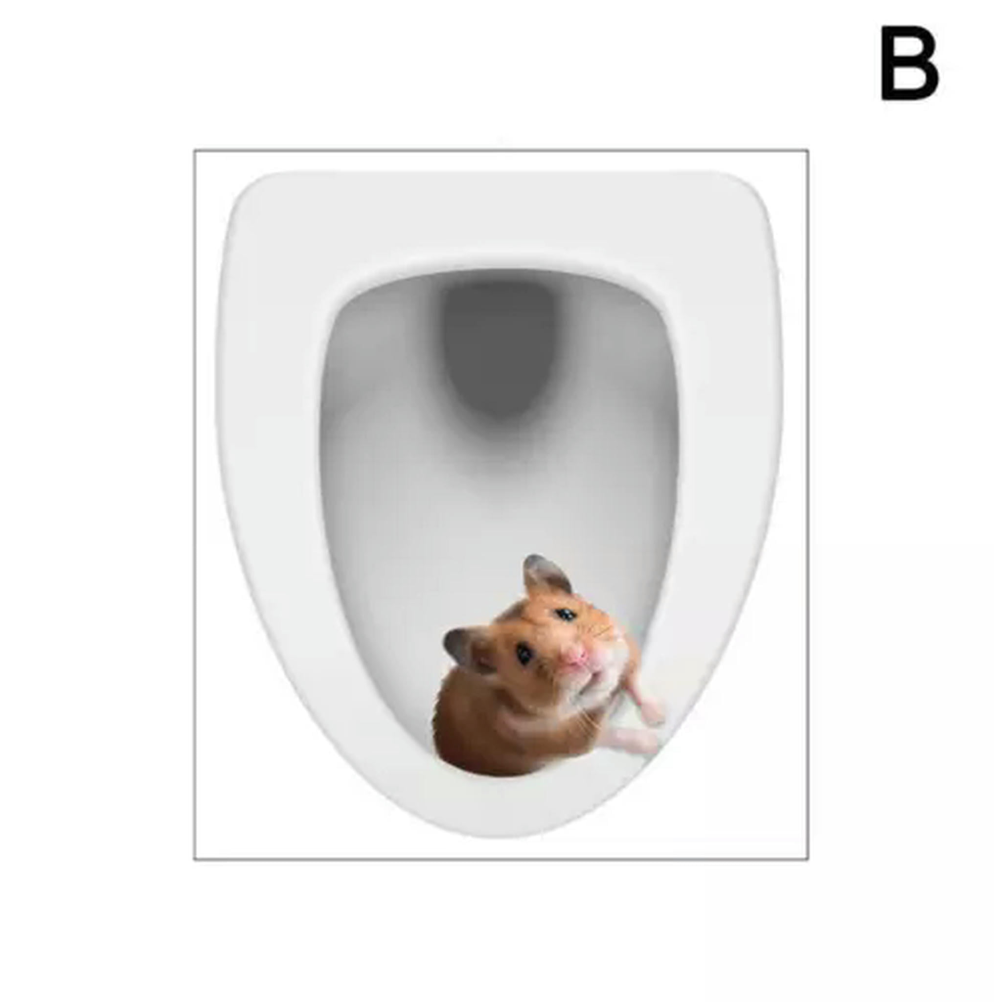 GLZMDL1 Toilet Sticker Bathroom Wall Decal Door Art Seat Home Sign ...
