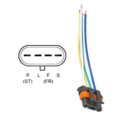 GM Alternator Pigtail, 4 Wire, Plug Repair Harness - 9801314 - Walmart.com