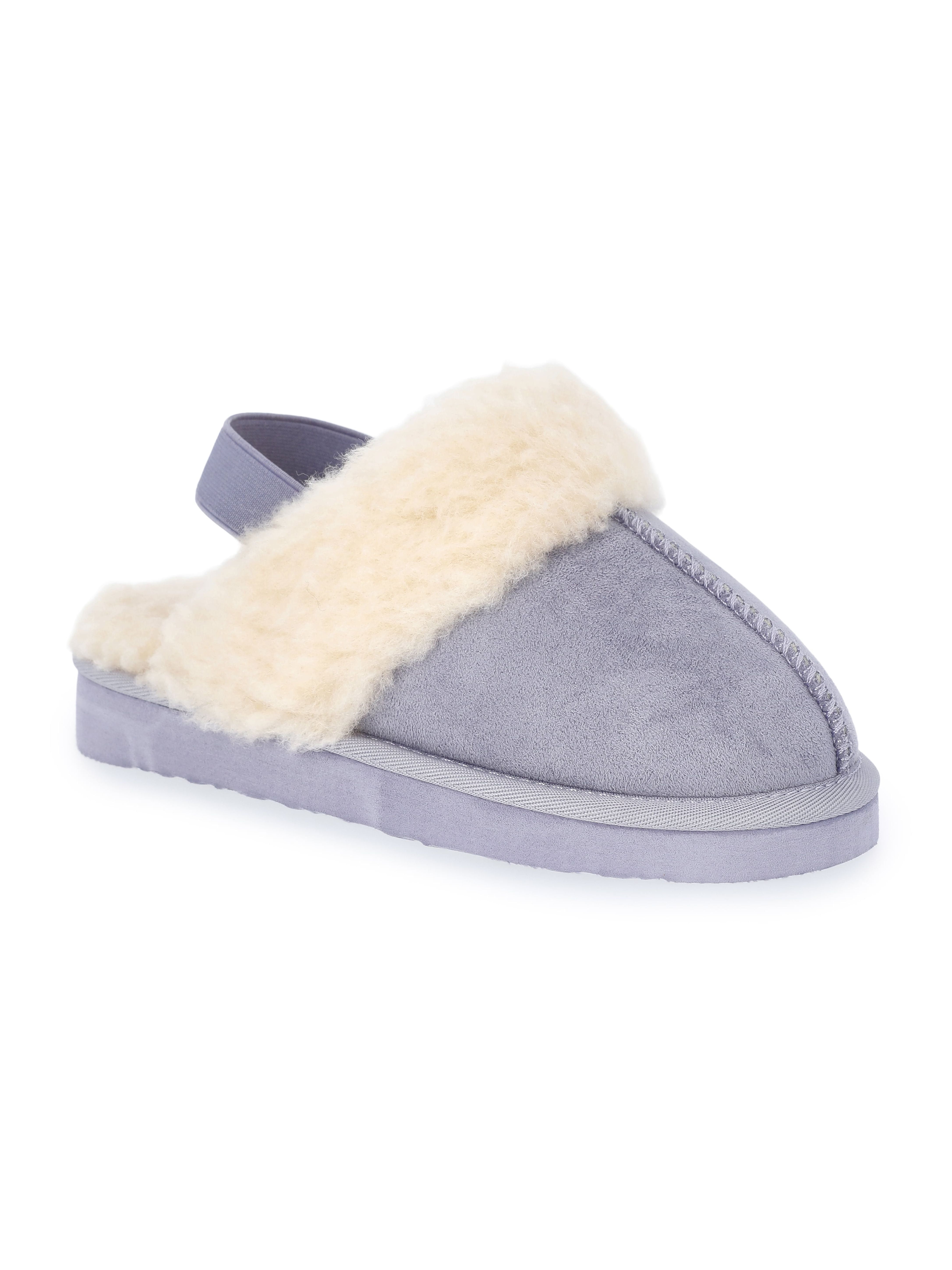 Pawz Girls Faux Shearling Slippers with Slingback Strap - Walmart.com