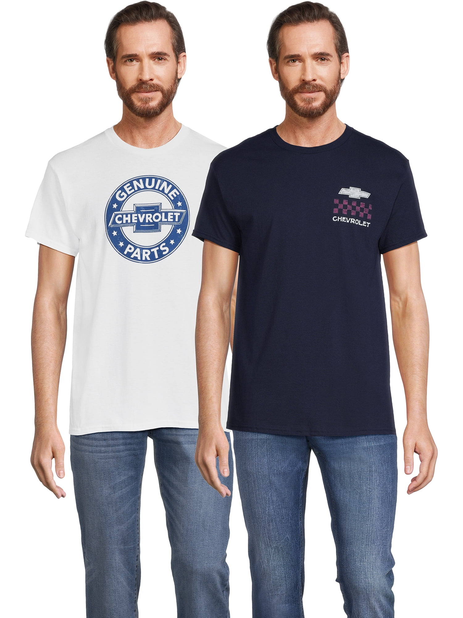 GM Chevrolet Men’s & Big Men’s Graphic Short Sleeve T-Shirt, 2-Pack ...