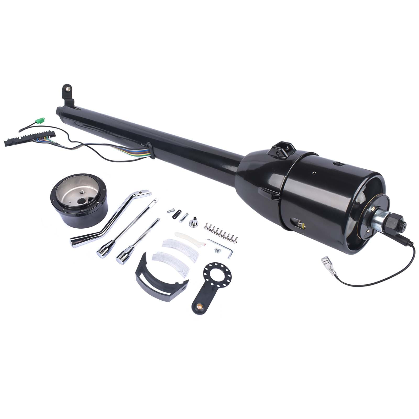 32" GM Chevy Black Stainless Steel Tilt Steering Column Shift Automatic ...