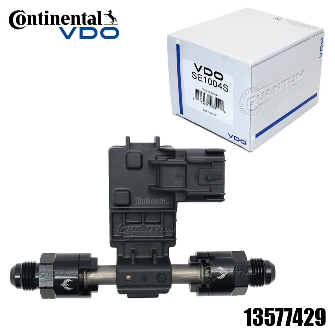 GM Continental VDO Flex Fuel Sensor E85 13577429, + AN/Barbed Fittings ...