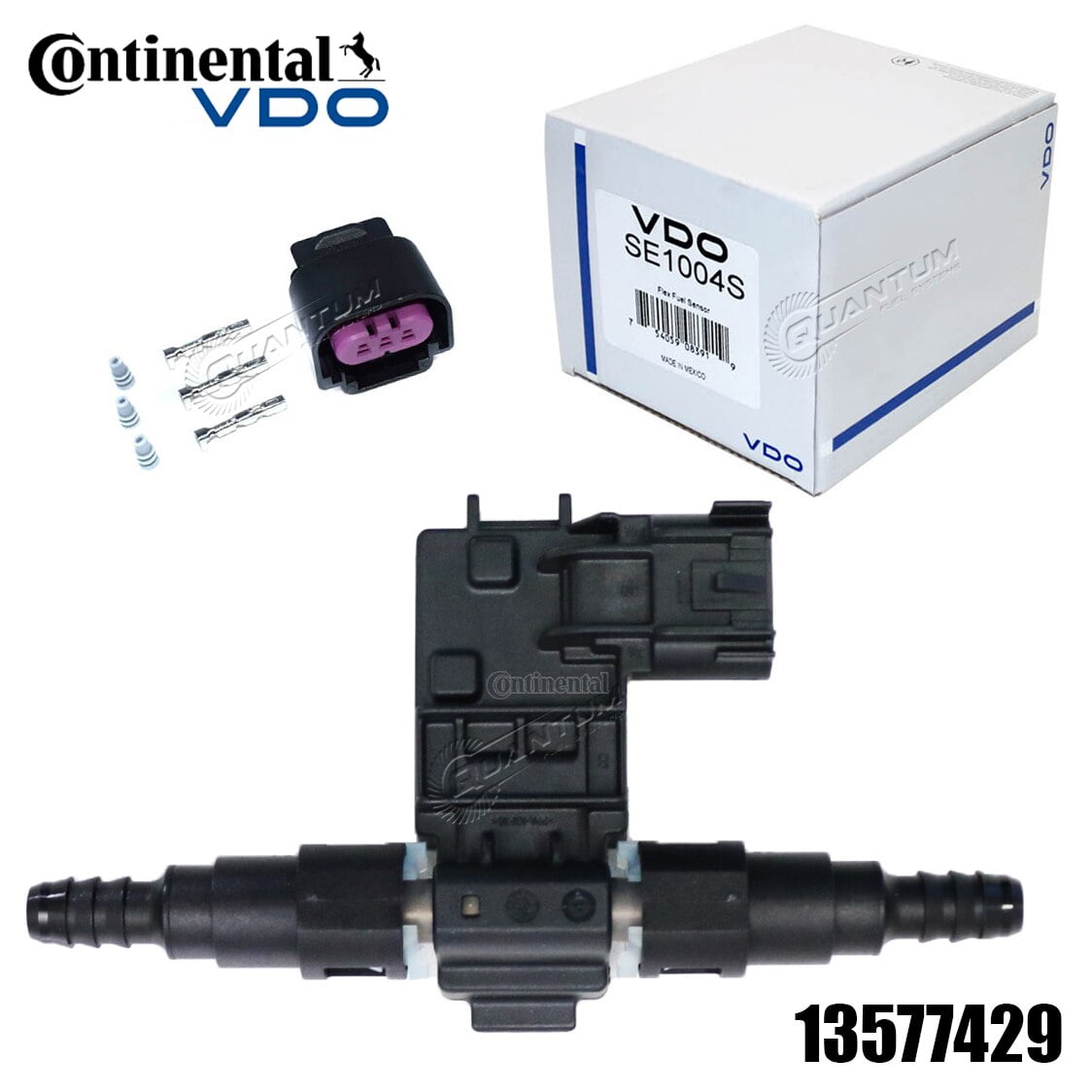 GM Continental VDO Flex Fuel Sensor E85 13577429, + AN/Barbed Fittings ...
