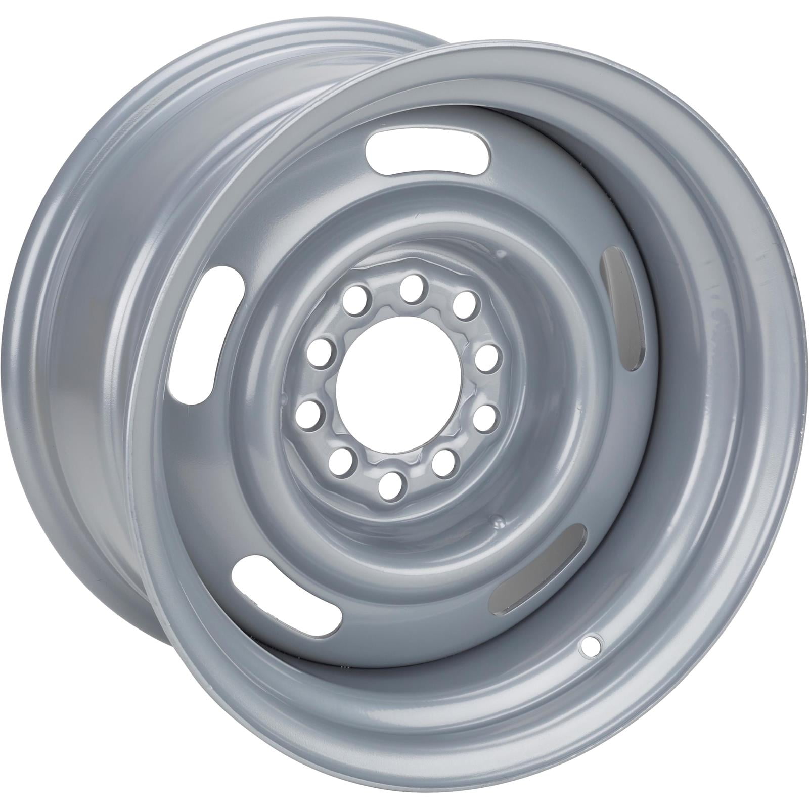 Speedway Motors 15x5 GM Rally Wheel in Silver Paint, Dual 5x4.5 & 5x4 ...