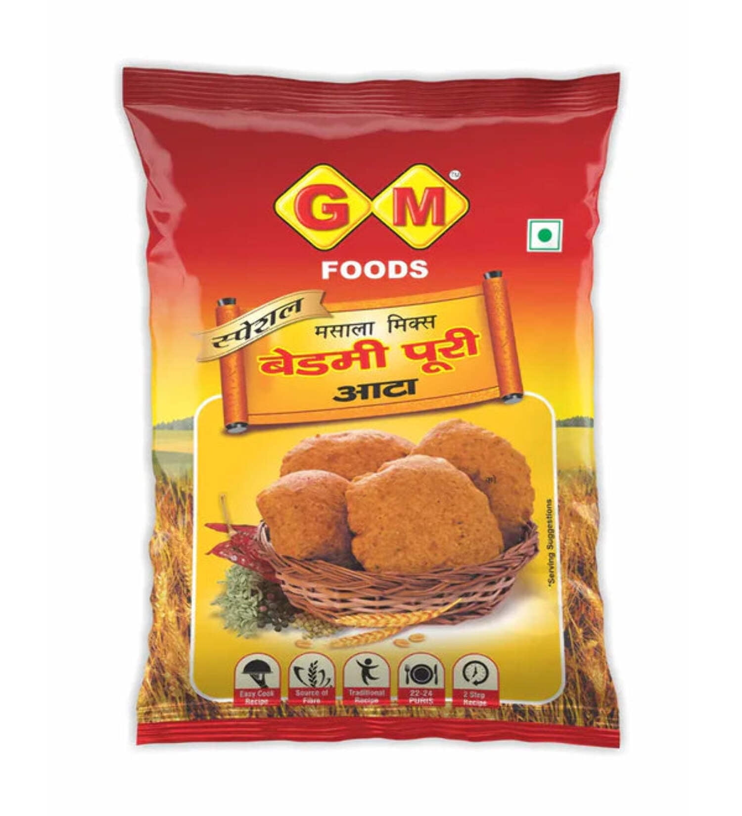 GM Foods Bedmi Puri Atta Mix 500 Gram - Walmart.com