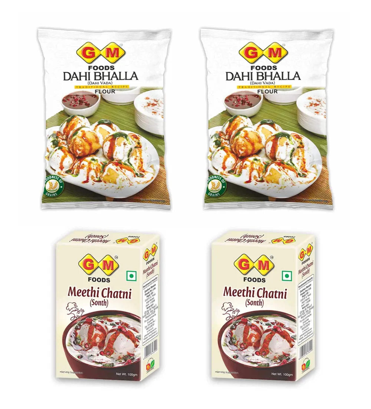 GM Foods Dahi Bhalla 500 Gram + Meethi Chatni (Sonth) 100 Gram ...