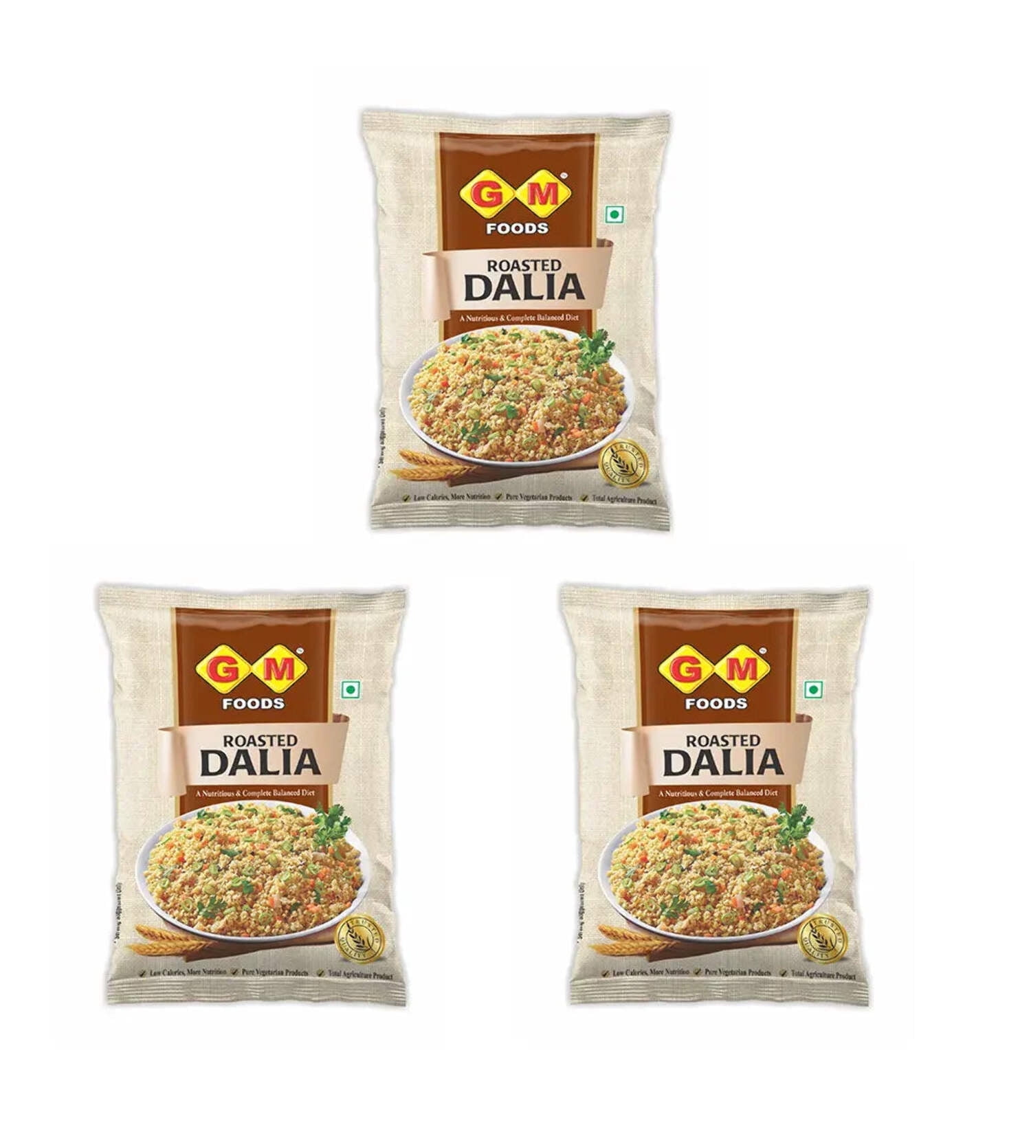GM Foods Roasted Dalia 500 Gram (Pack of 3) - Walmart.com