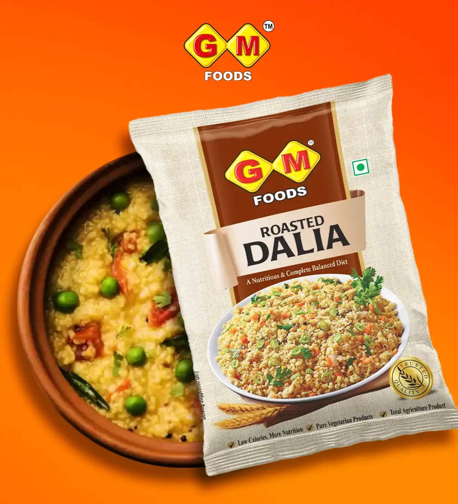 GM Foods Roasted Dalia 500 Gram - Walmart.com