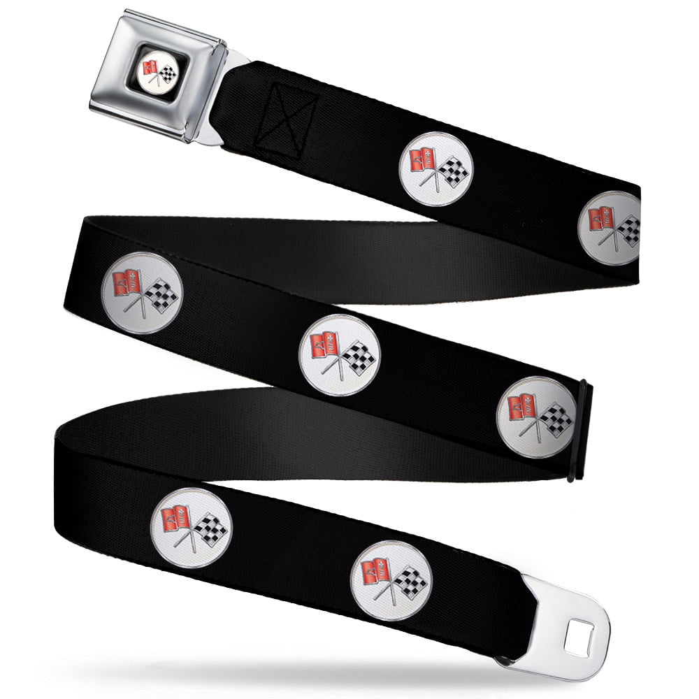 GM General Motors Belt, Seatbelt Buckle Belt, Corvette C2 Flags Logo ...