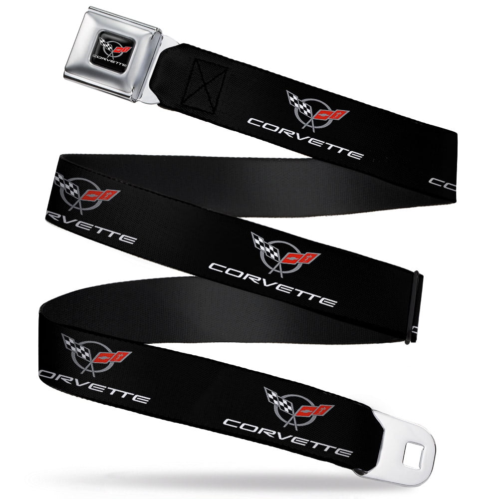 GM General Motors Belt, Seatbelt Buckle Belt, Corvette C5 Logo Black ...