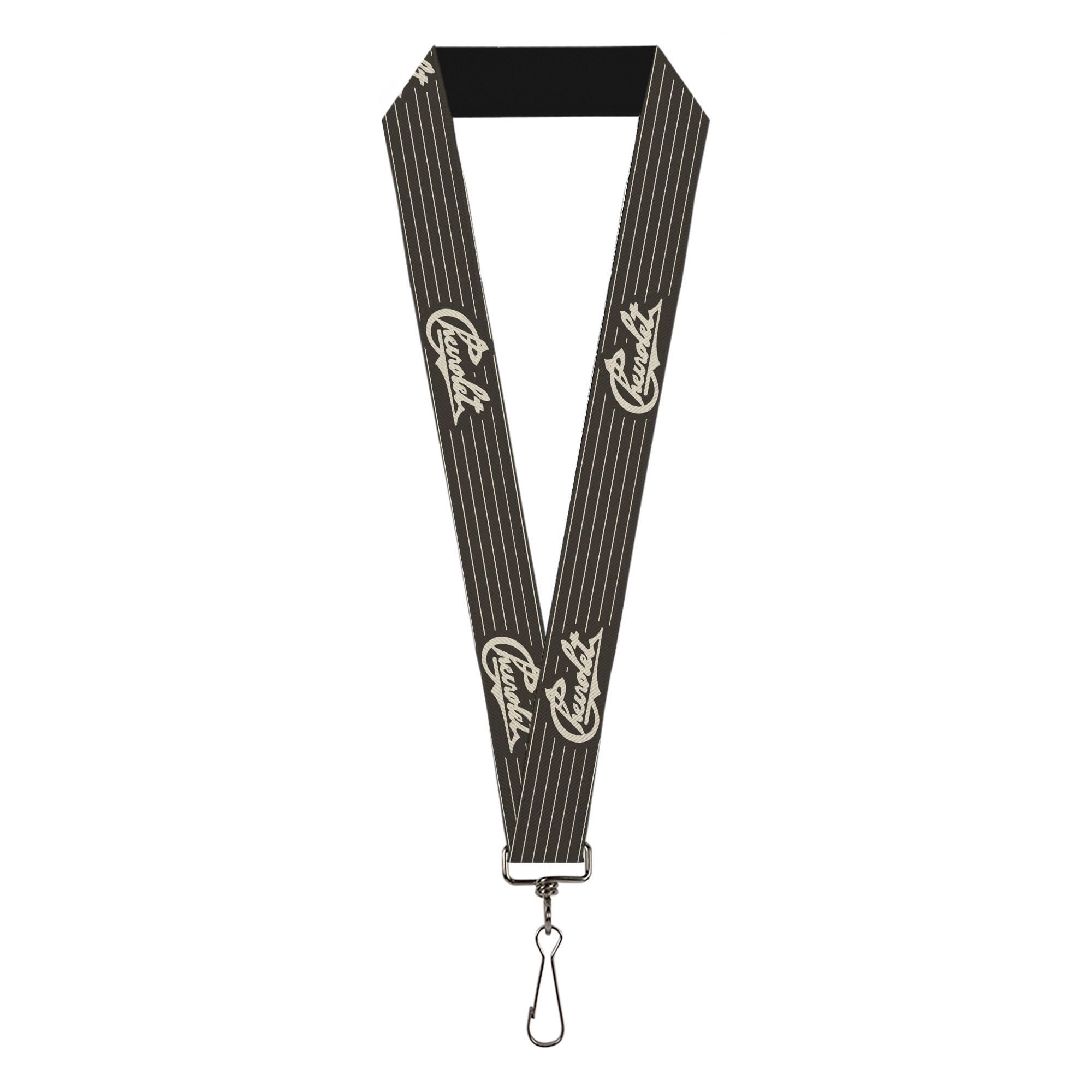 GM General Motors Lanyard, Chevrolet Heritage Script Stripe Charcoal ...