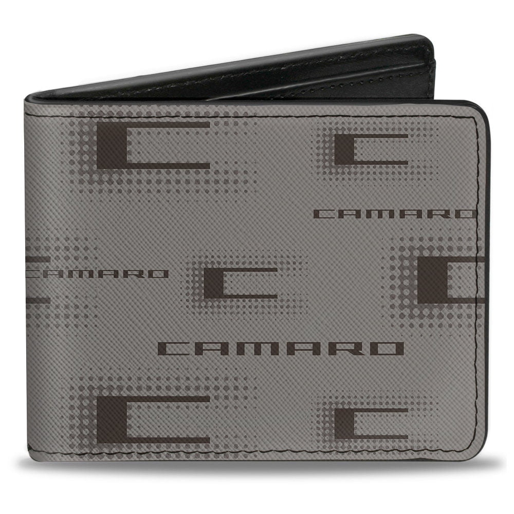 GM General Motors Wallet, Bifold, CMP 03 Camaro Multi C Gray Black ...