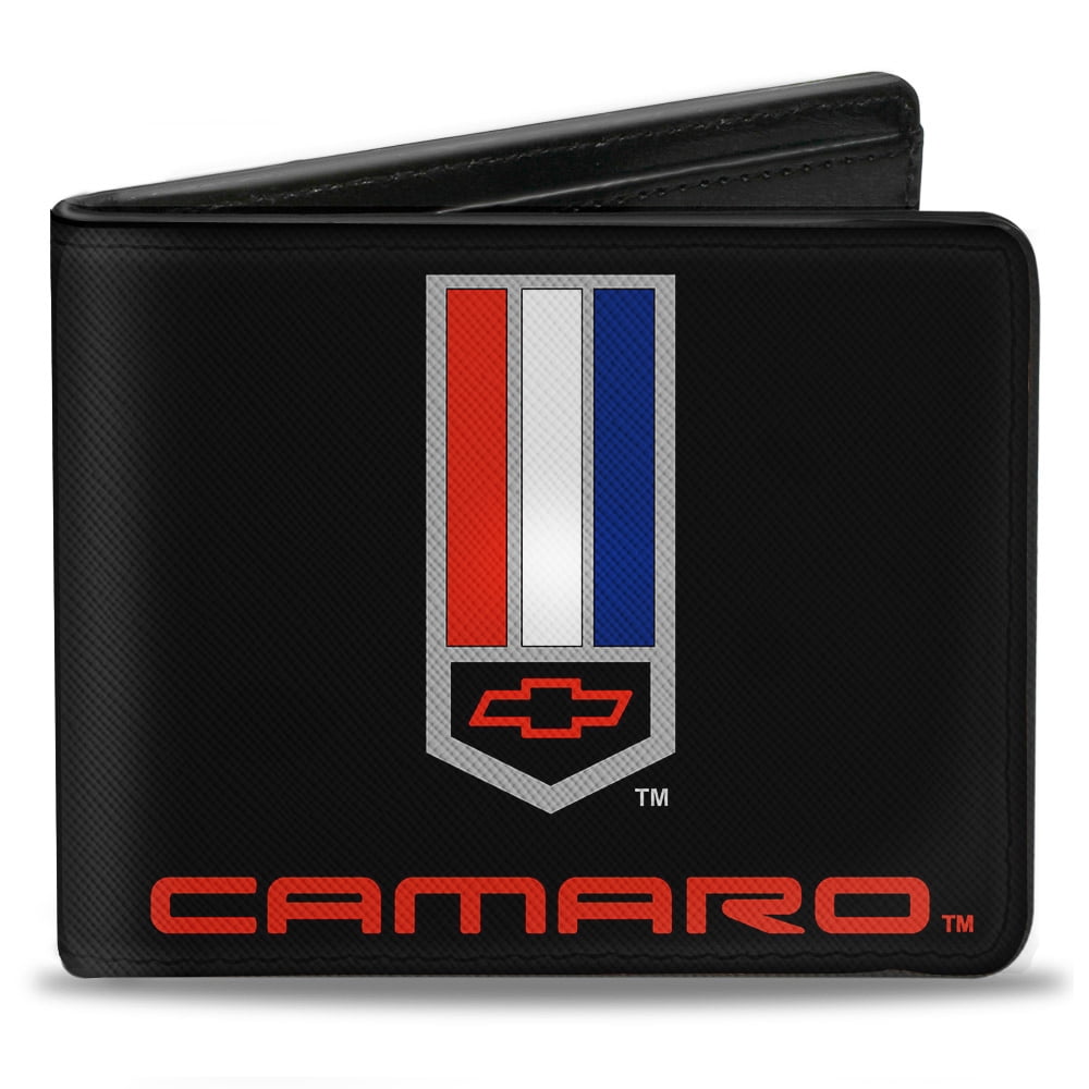 GM General Motors Wallet, Bifold, Camaro Badge Black Red White Blue ...