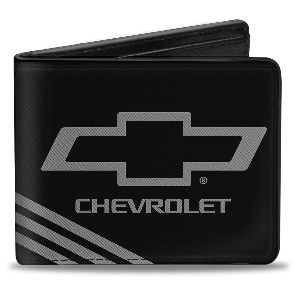 GM General Motors Wallet, Bifold, Chevrolet Bowtie Stripe Black ...
