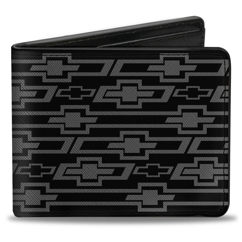 GM General Motors Wallet, Bifold, Retro Chevy Bowtie Diagonal Monogram ...