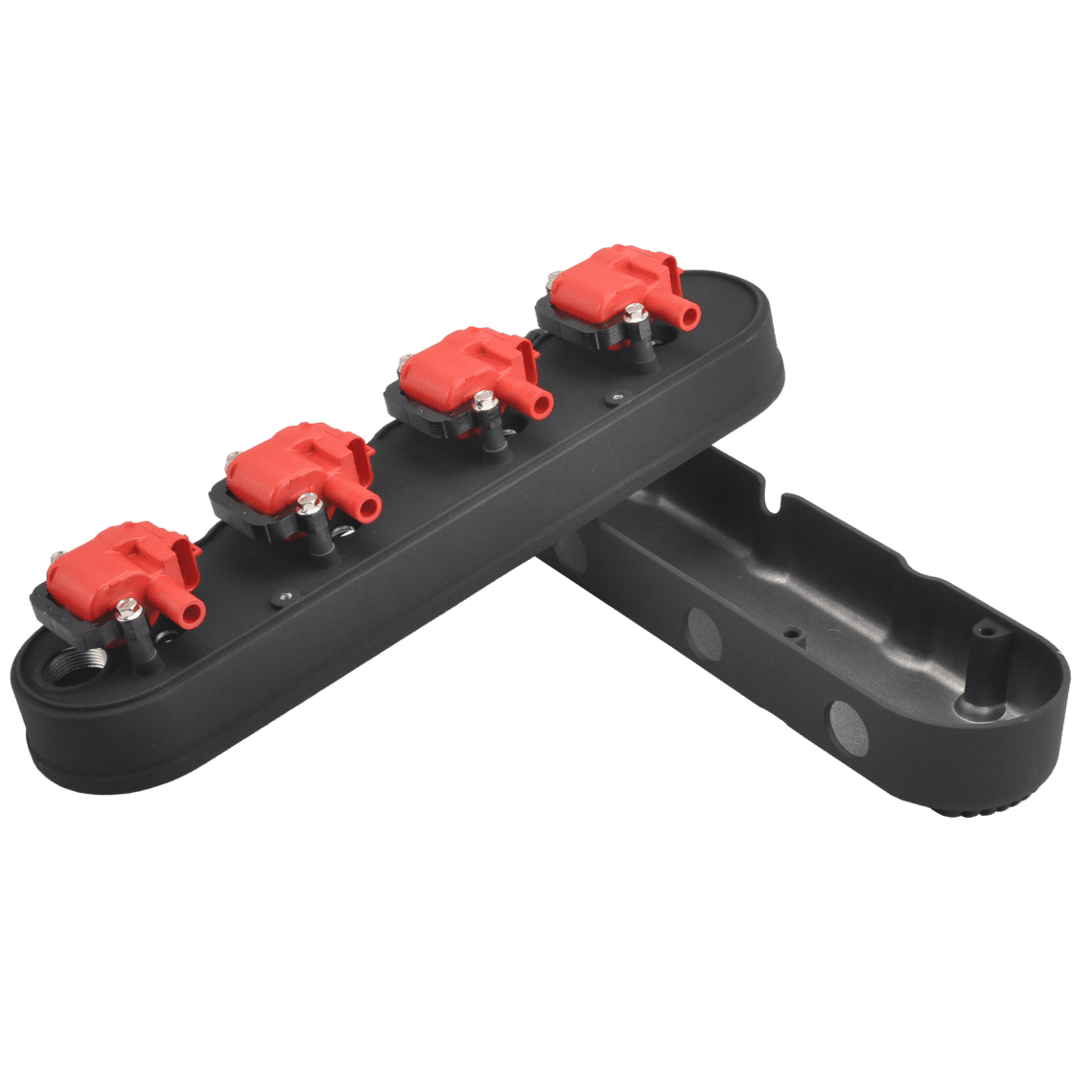 Aluminum Engines Valve Cover with 2PC Finned Vintage Hidde Coil ...