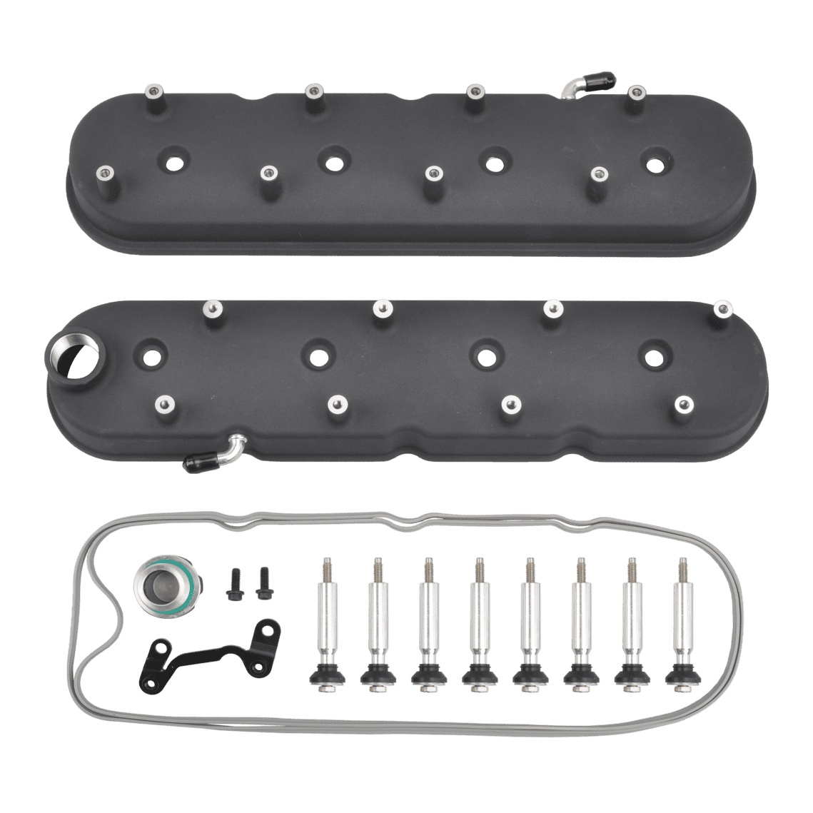 GM LS Cast Aluminum Valve Covers w/ Coil Mounts Compatible with LS1 LS2 ...