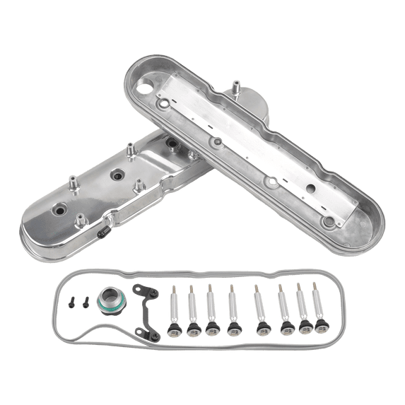 GM LS Cast Fabricated Aluminum Valve Covers w/ Coil Mounts for GM Chevy ...